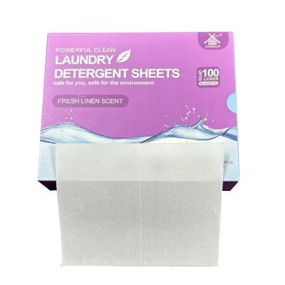 China Popular Eco-Friendly Lavender Scented Laundry Detergent Sheets Solid Disposable for sale