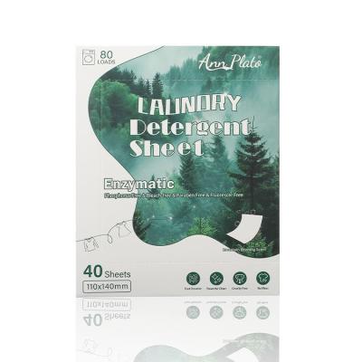 China Plant-Based Lightweight Laundry Detergent Sheets 3X Cleaning Power Fragrance-Free for sale