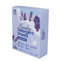 China Lavender Scented Disposable Laundry Detergent Sheets Solid Strips with Enzymatic Stain Removal for sale