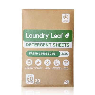 China Biodegradable Solid Laundry Detergent Sheets Organic Eco-Friendly Enzyme Stain Remover for sale