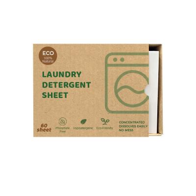 China Eco Friendly Travel Portable Laundry Strips Biodegradable Laundry Detergent Sheet for sale