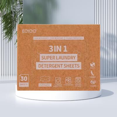 China Plant Enzyme Laundry Detergent Paper Sheets Super Concentrated Laundry Detergent Sheets for sale
