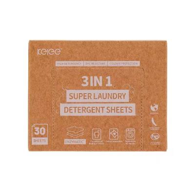 China Natural Detergent Detergent Sheet Laundry 3 in 1 Lightweight Liquidless Fresh Scent for sale