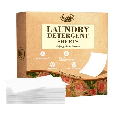 China Flower Fragrance Laundry Detergent Sheets Eco-Friendly Laundry Washing Machines Soap Sheets for sale