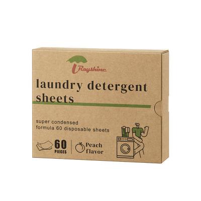 China Hot Sale Laundry Detergent Sheets Cloth Cleaning Sheets Lavender Scent for sale