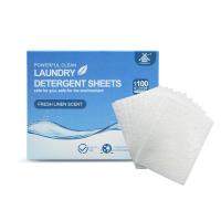 China Eco-Lavender & Ocean Fragrance Disposable Solid Enzyme Laundry Detergent Sheets Manufacturer for sale