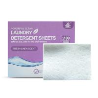 China Biodegradable Laundry Detergent Sheet Eco Friendly Cleaning Stain Remover Laundry Sheet for sale
