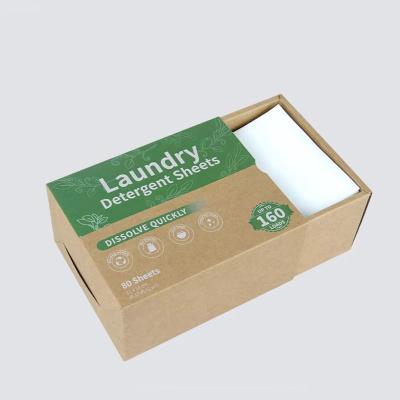 China Quickly Dissolve Laundry Detergent Tablets Sheets Eco Friendly Laundry Strips Washing Paper Sheets for sale