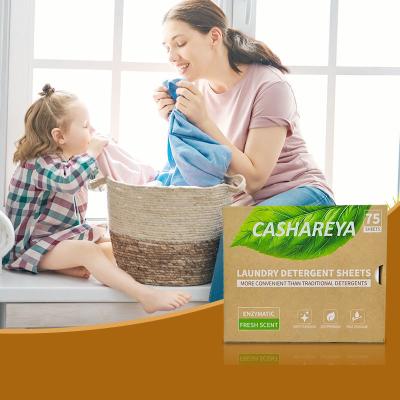 China Deep Decontamination Laundry Detergent Sheet Private Label Disposable Laundry Washing Sheets for sale