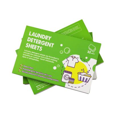 China Fragrance Laundry Detergent Sheets Washing Lavender ECO Friendly Laundry Detergent Sheets Household Laundry for sale