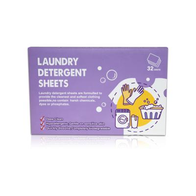 China Household Product Detergent Sheet Eco-friendly Active Wear Laundry Sheet for sale