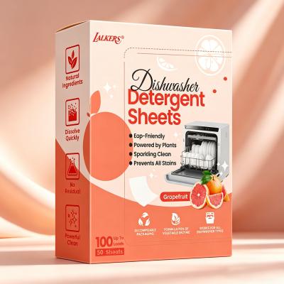 China Wholesale Eco Friendly Biodegradable Hypoallergenic Dish Washing Sheets Custom Dishwasher Sheets for sale