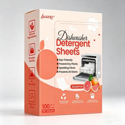 China Custom Eco Friendly Food Safe Hypoallergenic Dish Washing Sheets for Dishwasher Cleaning for sale