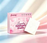 China Eco-Friendly Laundry Detergent Sheets with Strong Cleansing Power and Customizable Fragrance for Tough Stains for sale