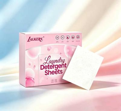 China Eco-Friendly Laundry Detergent Sheets with Strong Cleansing Power and Customizable Fragrance for Tough Stains for sale