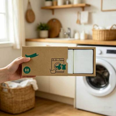 China Eco-Friendly Laundry Detergent Sheets with Strong Cleansing and Customizable Fragrance for Tough Stains for sale