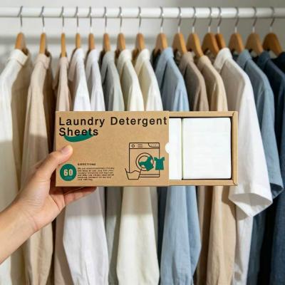 China Eco-Friendly Laundry Detergent Sheets with Strong Cleansing Power and Customizable Fragrance for sale