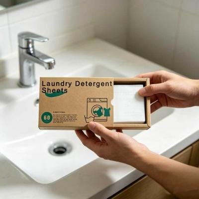 China Biodegradable Laundry Detergent Sheets with Customizable Fragrance and 11*14cm Size for Deep Cleaning for sale