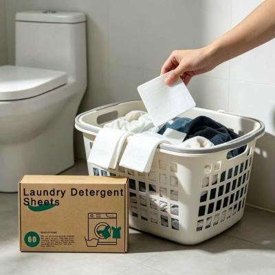 China Eco-Friendly Strong Cleansing Laundry Detergent Sheets with Customizable Fragrance for sale