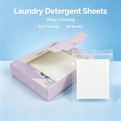 China Biodegradable Plastic-Free Laundry Detergent Sheets with Powerful Tough Stain Cleaning for sale