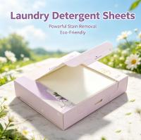 China Zero Plastic Eco-Friendly Laundry Detergent Sheets with Strong Cleansing for Tough Stain Removal for sale