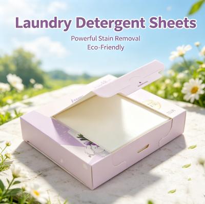 China Zero Plastic Eco-Friendly Laundry Detergent Sheets with Strong Cleansing for Tough Stain Removal for sale