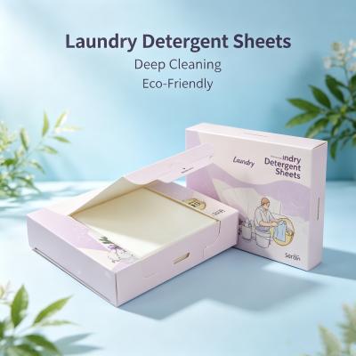 China Eco-Friendly Laundry Detergent Sheets with Strong Cleansing and Customizable Fragrance for sale