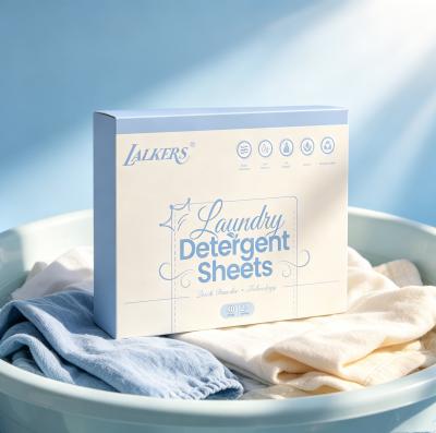 China High Efficiency Deep Clean Eco-Friendly Laundry Detergent Sheets with Customizable Fragrance for sale