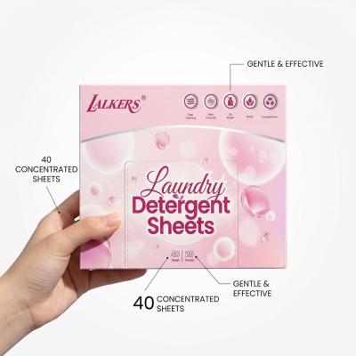China Hypoallergenic Plastic-Free Ultra Concentrated Laundry Detergent Sheets for Safe Baby Clothes for sale
