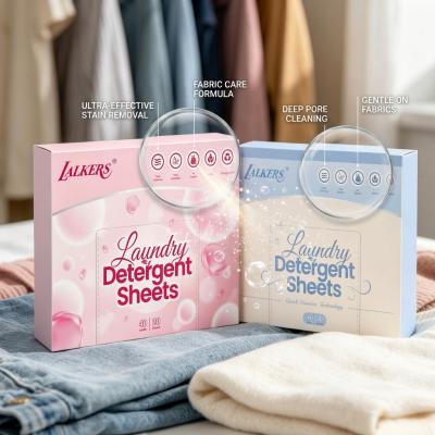China Eco-Friendly Laundry Detergent Sheets for Tough Stain Removal with Zero Plastic Packaging for sale