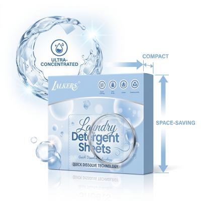 China Paraben & Phosphate Free Laundry Detergent Sheets with Plant Based Surfactant and Zero Waste Packaging for sale