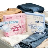 China Zero Waste Packaging 100% Plant Based Formula Pre-Measured Laundry Detergent Sheets Eco Laundry Strips for sale
