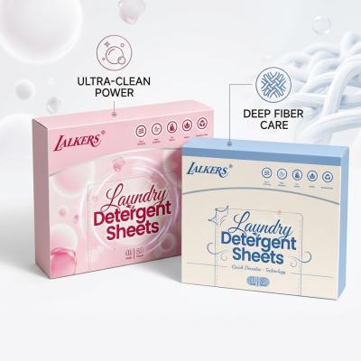China Plant Based Laundry Detergent Sheets with Zero Waste Packaging and Pre-Measured Eco Laundry Strips for sale