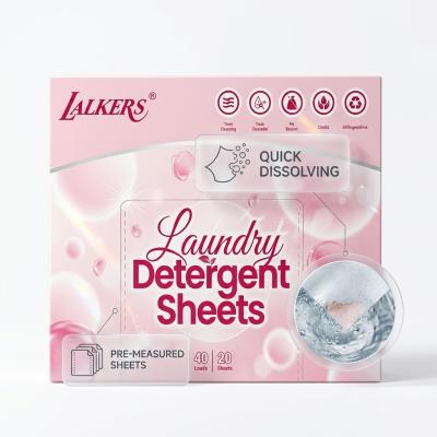 China 100% Plant Based Zero Waste Pre-Measured Laundry Detergent Sheets for Eco-Friendly Washing for sale