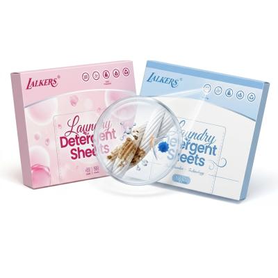 China Commercial Eco Laundry Strips with 100% Plant Based Formula Zero Waste Packaging and Pre-Measured Strips for sale