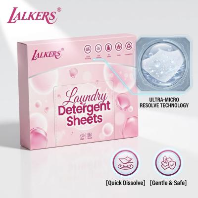 China Heavy Soil Targeting Eco Laundry Detergent Sheets with 100% Plant Based Formula and Zero Waste Packaging for sale