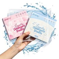 China Paraben & Phosphate Free 100% Plant Based Laundry Detergent Sheets with Zero Waste Packaging for sale