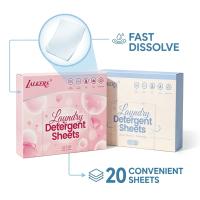 China 100% Plant Based Eco Laundry Strips with Zero Waste Packaging and Pre-Measured Biodegradable Laundry Sheets for sale