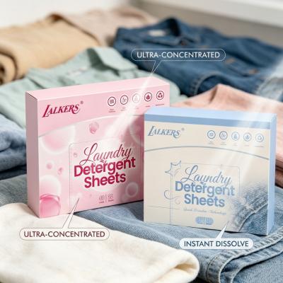 China Industrial Eco Washing Strips with Plant Based Formula Zero Waste Packaging and Pre-Measured Laundry Detergent Sheets for sale