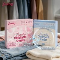 China 100% Plant Based Zero Waste Pre-Measured Laundry Detergent Sheets Eco Laundry Strips for sale