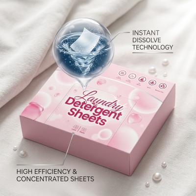 China Anti-Fade Commercial Grade Laundry Detergent Sheets with Plant Based Formula for Dark & Bright Stained Clothes for sale