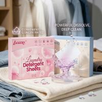 China Neutral pH 7.0 Dermatologically Tested Laundry Detergent Sheets with Plant Extracts for Sensitive Skin for sale