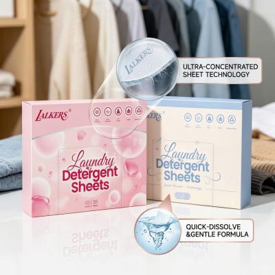 China Bulk Plant Based Laundry Detergent Sheets with 300 Box MOQ Customizable Formula and Free Sample Service for sale