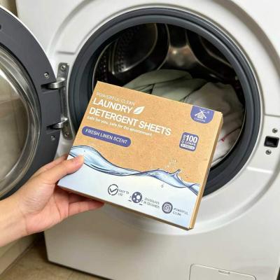 China Plant Based Surfactant Laundry Detergent Sheets with Pre-Measured Single Portions for Residue-Free Washing for sale