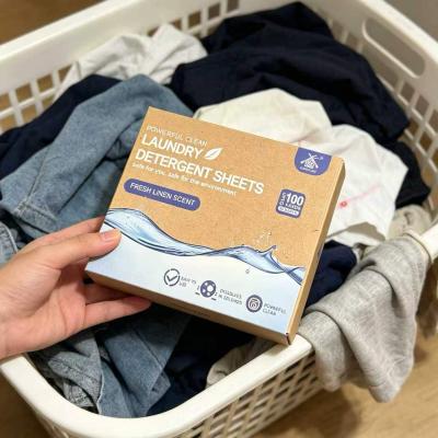 China Heavy Soil Targeting Laundry Detergent Sheets with Plant Based Formula and Zero Waste Packaging for sale