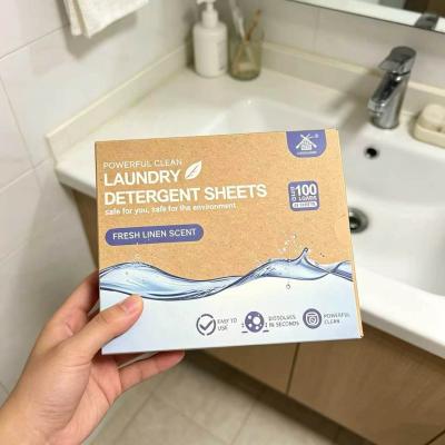 China Hypoallergenic Unscented Laundry Detergent Sheets with Plant Based Formula for Sensitive Skin for sale