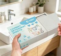 China Plant Based Surfactant Laundry Detergent Sheets All Machine Compatible with Concentrated Formula for sale