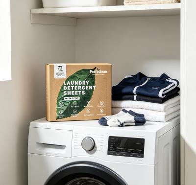 China Zero Waste Plant Based Hypoallergenic Laundry Detergent Sheets Eco Laundry Strips for sale