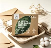 China Biodegradable Plant Formula Laundry Detergent Sheets - Water Soluble Eco Washing Sheets with Zero Residue on Fabrics for sale