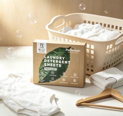 China 100% Plant-Based Biodegradable Laundry Detergent Sheets HE Compatible for Eco-Friendly Washing for sale